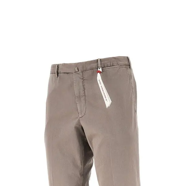 SANTANIELLO Tailored Stretch Twill Pants - Grey