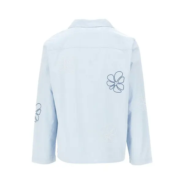 WAX LONDON Corey' Embroidered Cotton And Linen Hirt