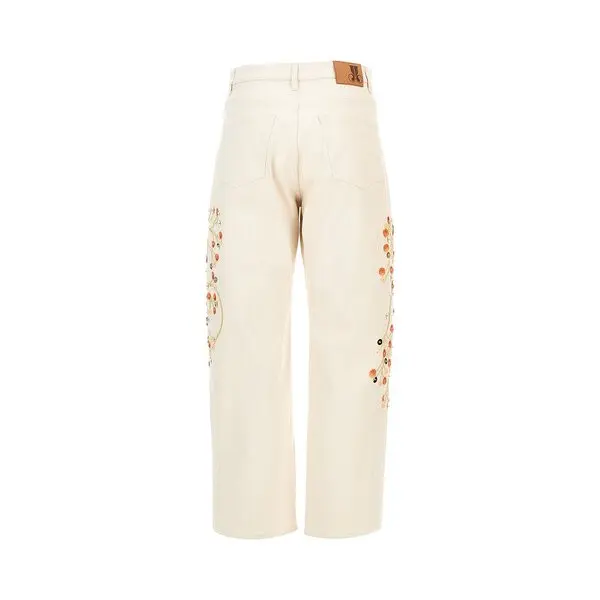 La DoubleJ Embroidered Barrel Jeans