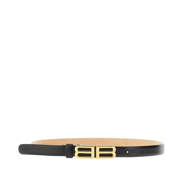 Balenciaga Bolero Bb Leather Belt - Black