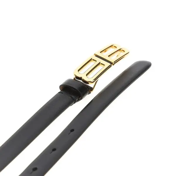 Balenciaga Bolero Bb Leather Belt - Black