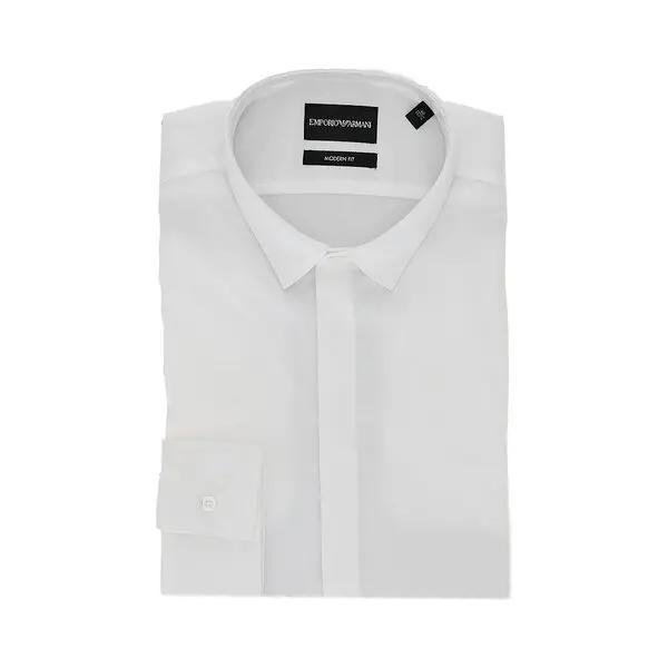 Emporio Armani Stretch Twill Shirt - White