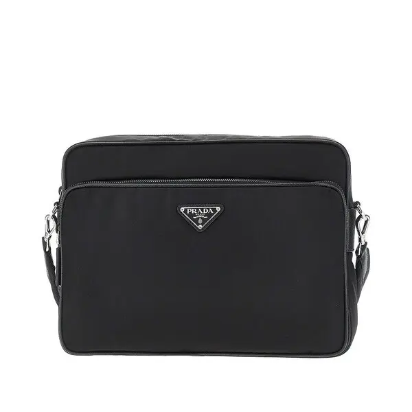 Prada Re-nylon And Saffiano Leather Bag - Black