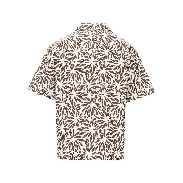 Prada Printed Cotton And Silk Bowling Shirt An - Beige