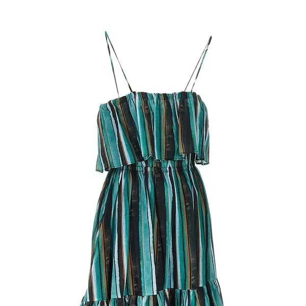Pinko Striped Print Muslin Maxi Dress - Multicolor