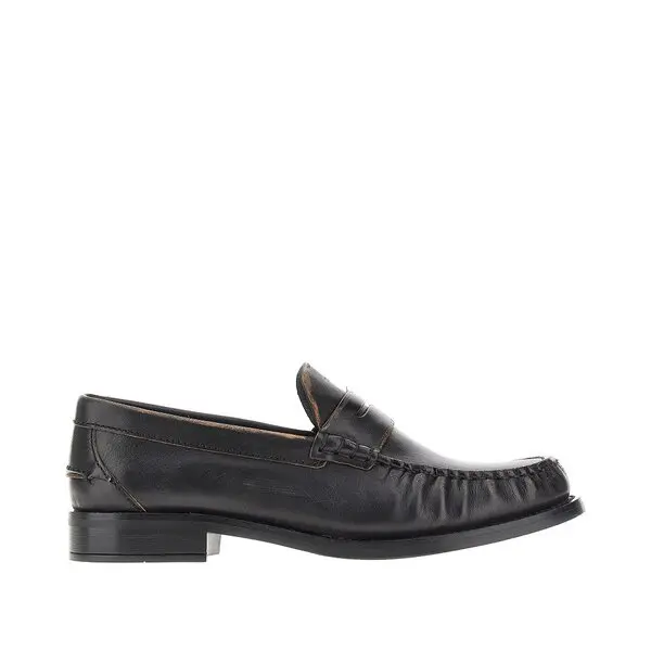 Prada Old-finished Leather Loafers - Brown
