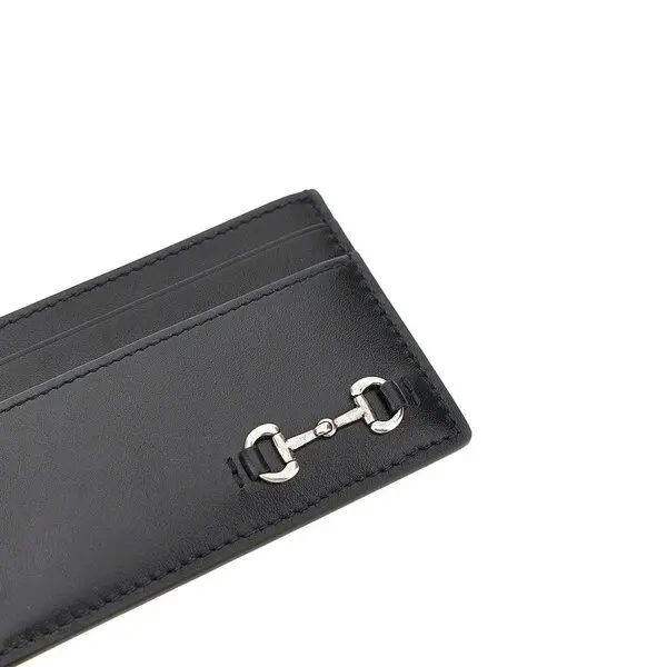 Gucci Leather Cardholder With Horsebit Detail