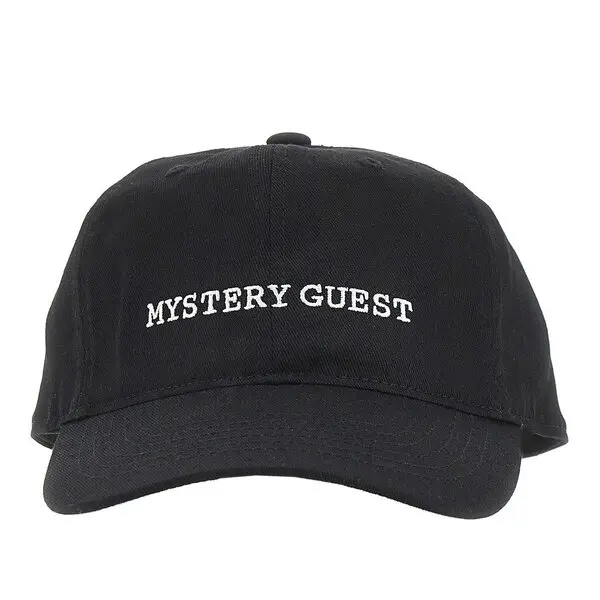 IDEA Organic Cotton Baseball Cap With "mystery Guest" Embroidery - Black