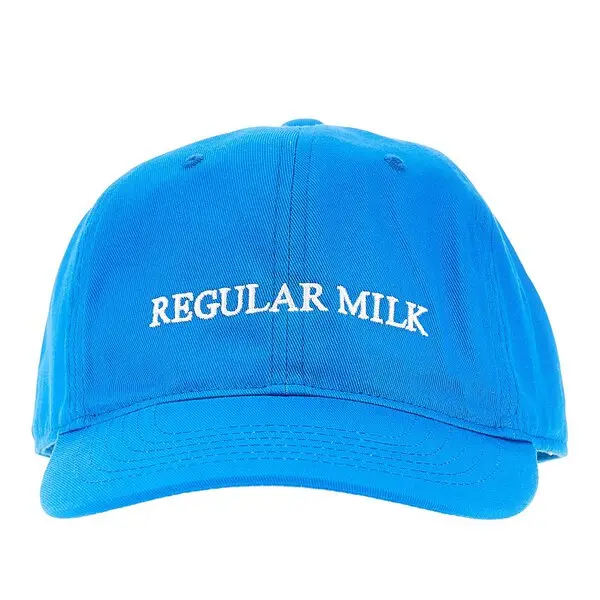 IDEA Organic Cotton Baseball Cap With "regular Milk" Embroidery - Blue