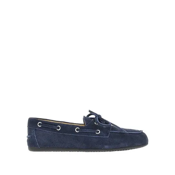 Miu Miu Suede Leather Deck Shoes - Blue
