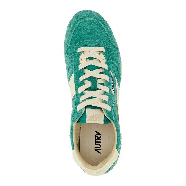 AUTRY Windspin Suede Leather Sneakers - Green