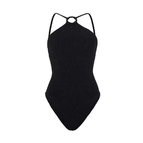 Hunza G Jasmine Halterneck Swimsuit - Black