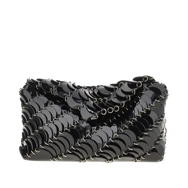 Rabanne Leather Shoulder Bag - Black