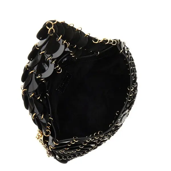 Rabanne Leather Shoulder Bag - Black