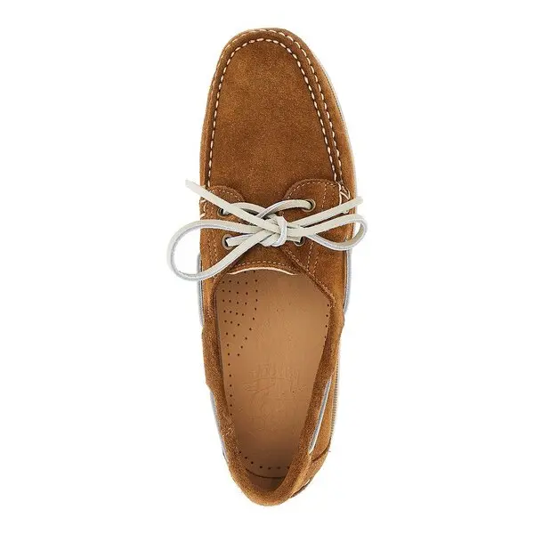 SAXONE Suede Leather Boat Shoes