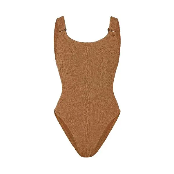 Hunza G Domino One-piece Swimsuit - Brown