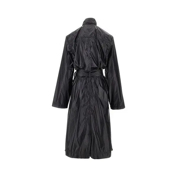Saint Laurent Nylon Trench Coat With Lavallière Collar