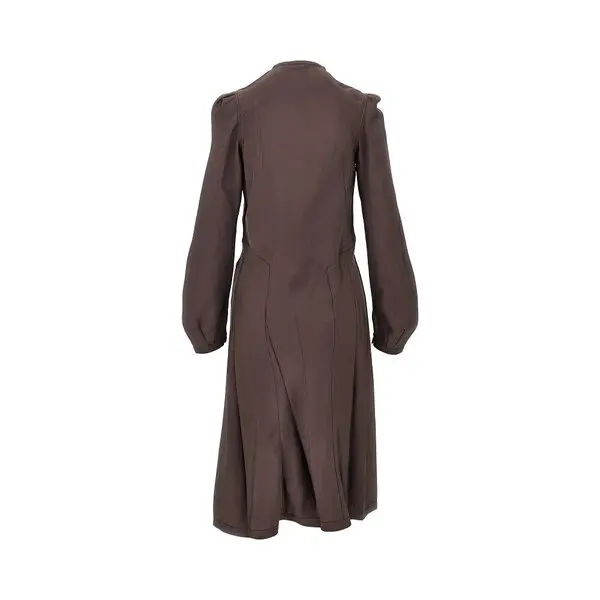 LEMAIRE Creased Effect Twill Long Sleeve Dress