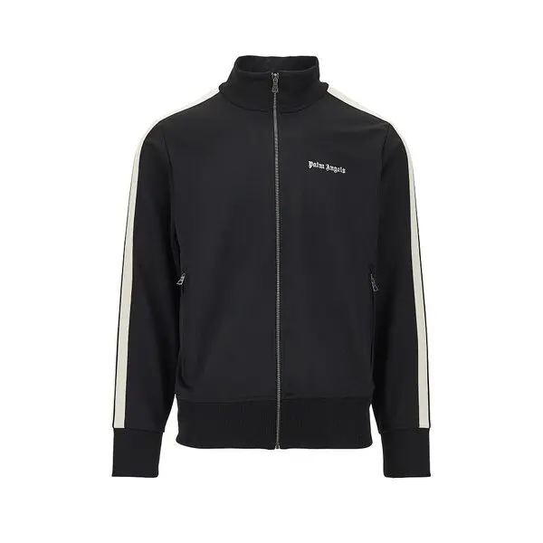 Palm Angels Track Jacket With Logo Embroidery - Black
