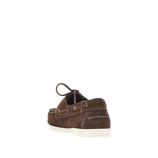 SAXONE Suede Leather Boat Shoes