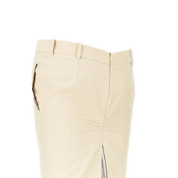 Attico Midi Skirt With Visible Striped Lining