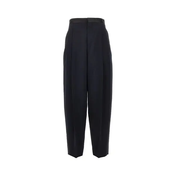 Bottega Veneta Grain De Poudre Wool Pants With Double Dart