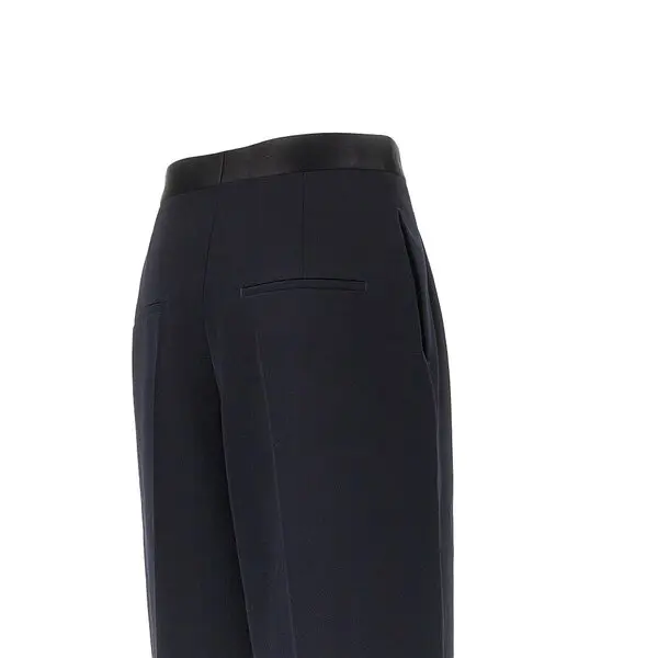 Bottega Veneta Grain De Poudre Wool Pants With Double Dart