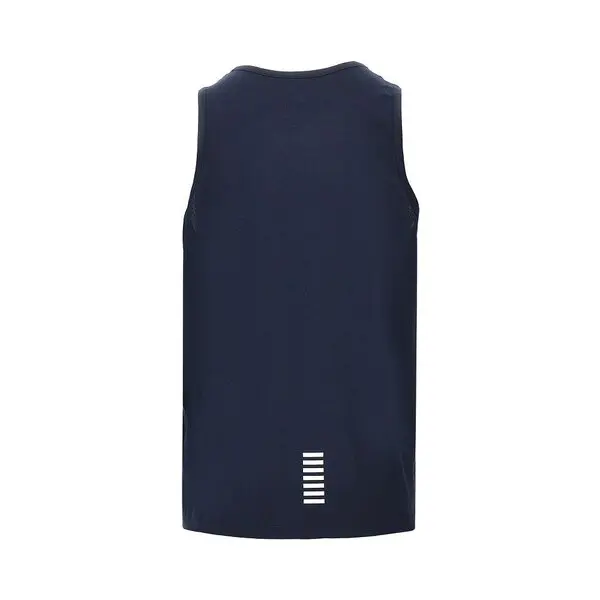 EA7 Cotton Tank Top With Logo Print