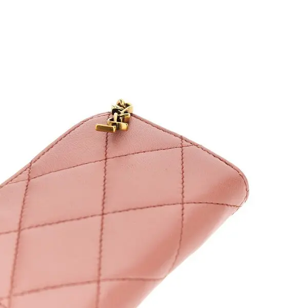 Saint Laurent Cassandre Bijou' Leather Coin Purse - Pink