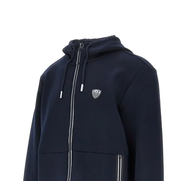 EA7 Stretch Jersey Full-zip Hoodie