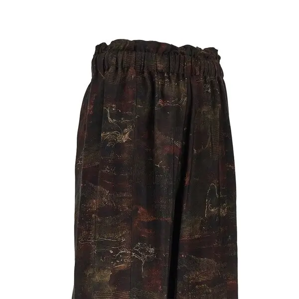 Emporio Armani Printed Cupro Twill Pants