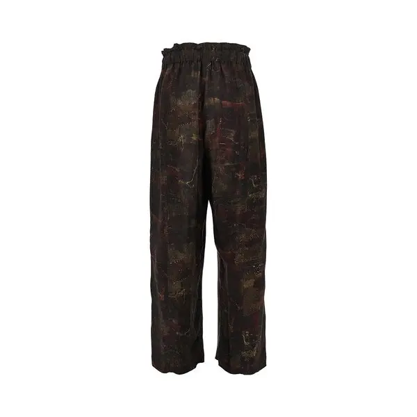 Emporio Armani Printed Cupro Twill Pants