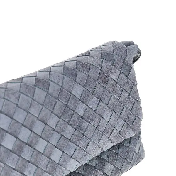 Bottega Veneta Suede Leather Pouch - Grey