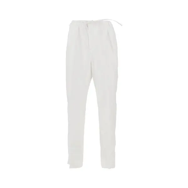 Bottega Veneta Compact Cotton Poplin Pyjama Pants - White