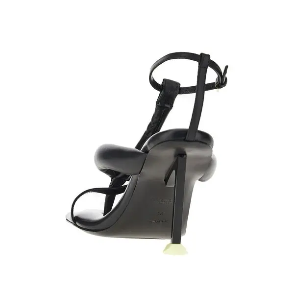 Givenchy Nappa Leather Boudoir Heel Thong Sandals - Black