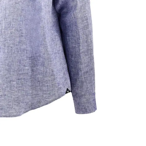 Emporio Armani Guru Collar Linen Shirt An
