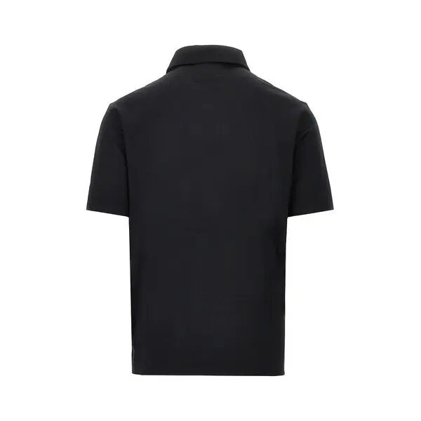 Emporio Armani Wool Jerey Polo Hirt - Black