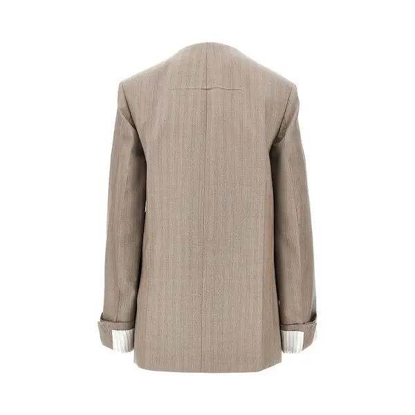 Victoria Beckham Collarless Wool Jacket