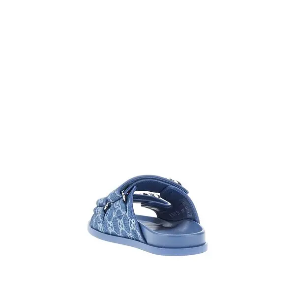 Gucci Gg Fabric Slides With Double G Detail