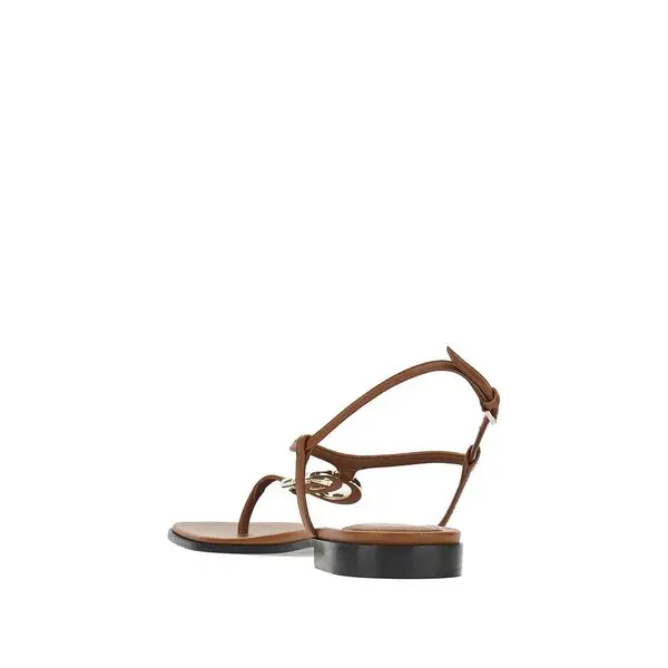 Gucci Double G Leather Thong Sandals