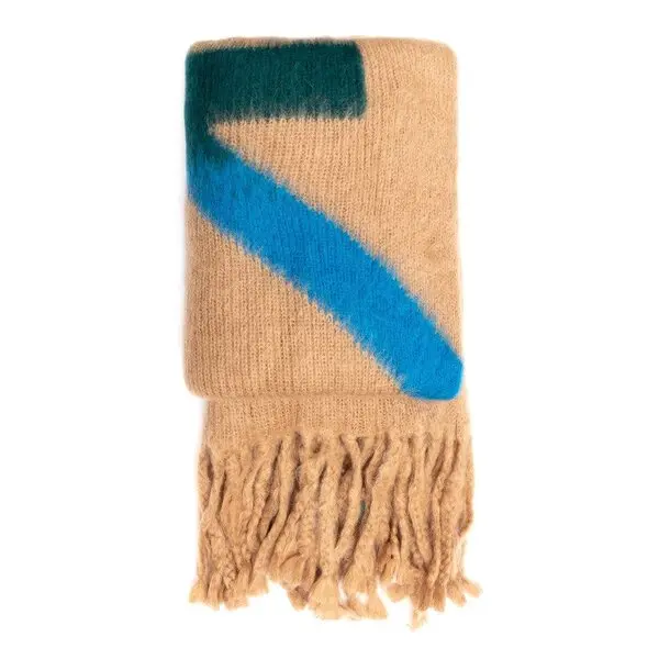 Off-White Arrows Print Blanket - Beige