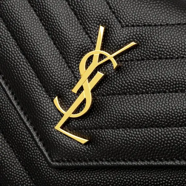 Saint Laurent Cassandre' Leather Wallet On Chain - Black