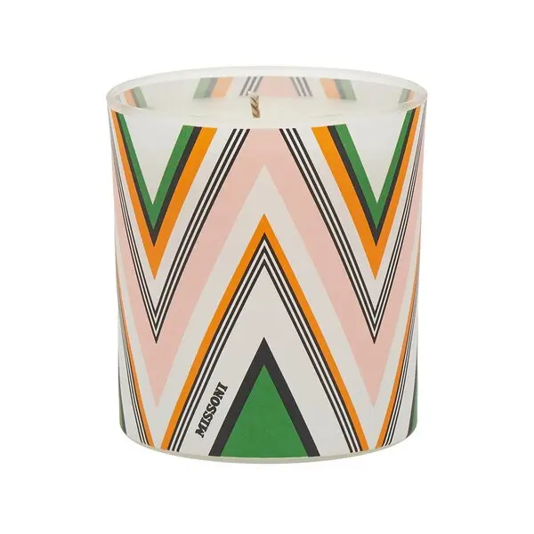 Missoni Chevron Print Glass Scented Candle - Multicolor