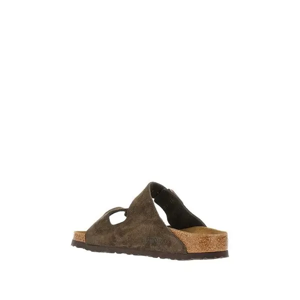 BIRKENSTOCK Arizona Suede Leather Sandals - Brown