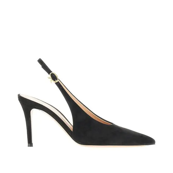 GIANVITO ROSSI Robbie Suede Leather Slingback Pumps - Black