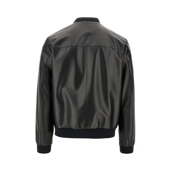 Prada Re-nylon And Leather Reversible Bomber Jacket