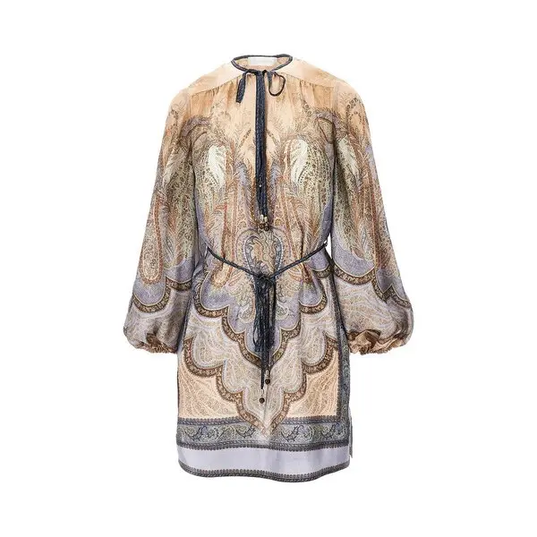 Zimmermann Wanderlust Silk Tunic Mini Dress
