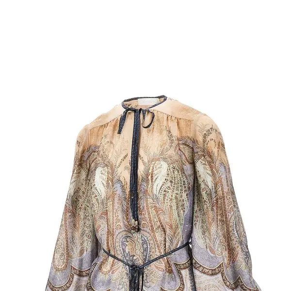 Zimmermann Wanderlust Silk Tunic Mini Dress