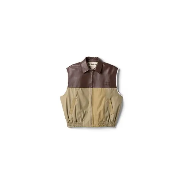 Miu Miu Leather Collar Vest