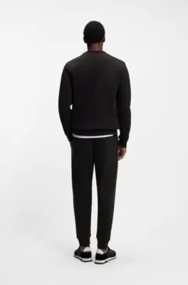 BOSS Cotton-blend Sweatshirt With Double B Monogram - Black